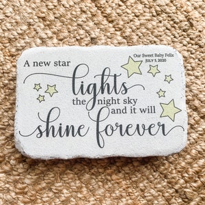 Miscarriage Memorial Stone | Sympathy Gift, New Star Design - Etsy