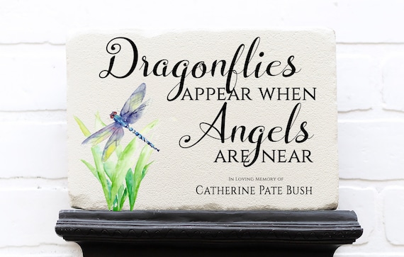 Dragonfly Memorial Stone Sympathy Gift Dragonflies Appear - Etsy