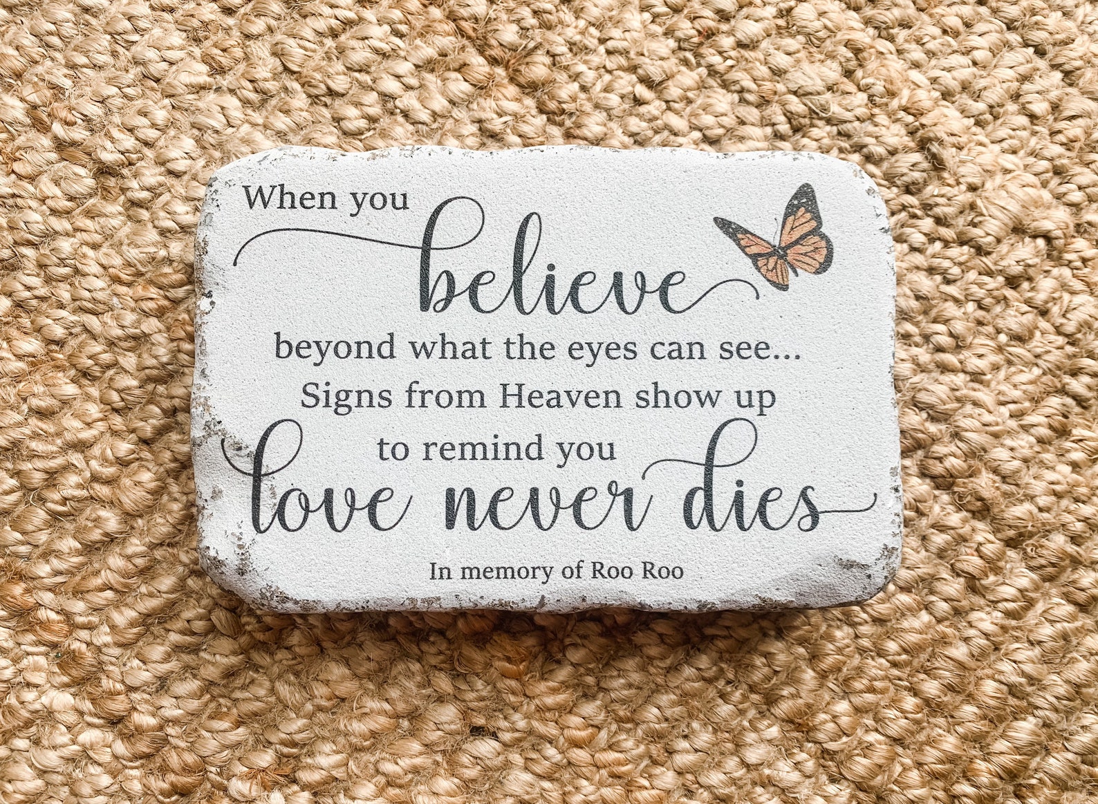 Memorial Stone | Monarch Butterfly Memorial | Remembrance Stone ...