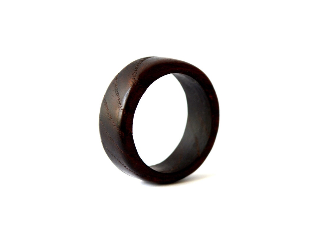 Ash Wood Ring, Dark Engagement Ring, Brown Wooden Ring, Wood Ring With ...