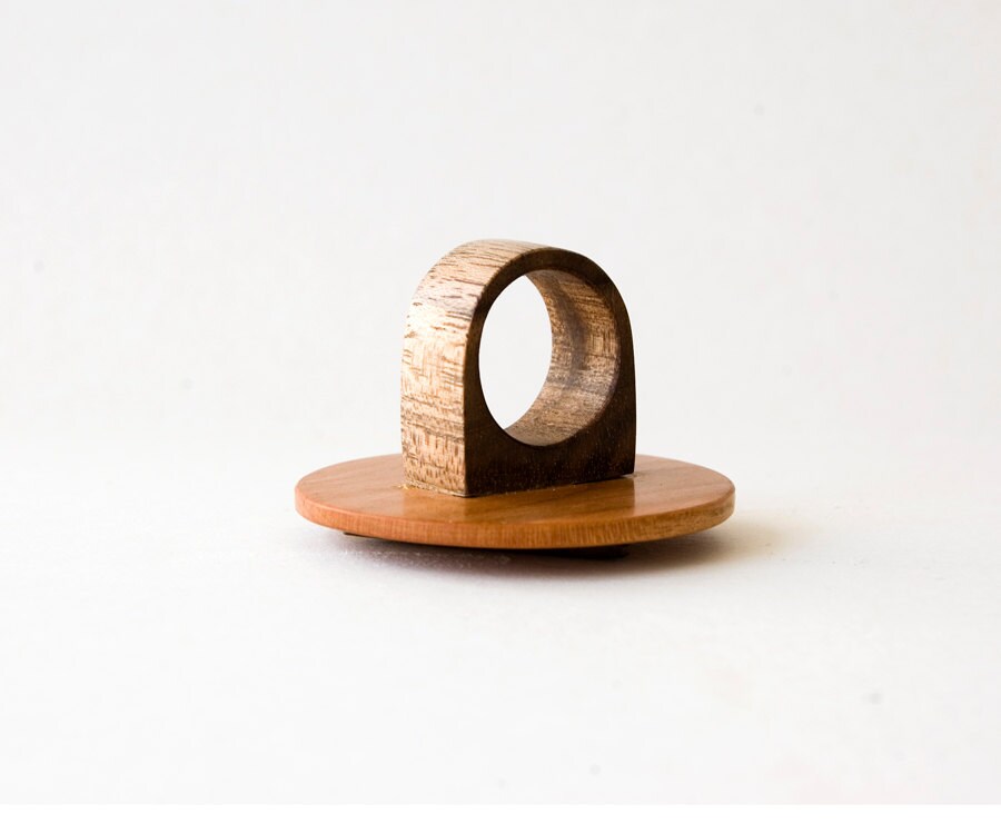 Wood Ring Wood Ring Women Geometric Ring Gift for Her | Etsy