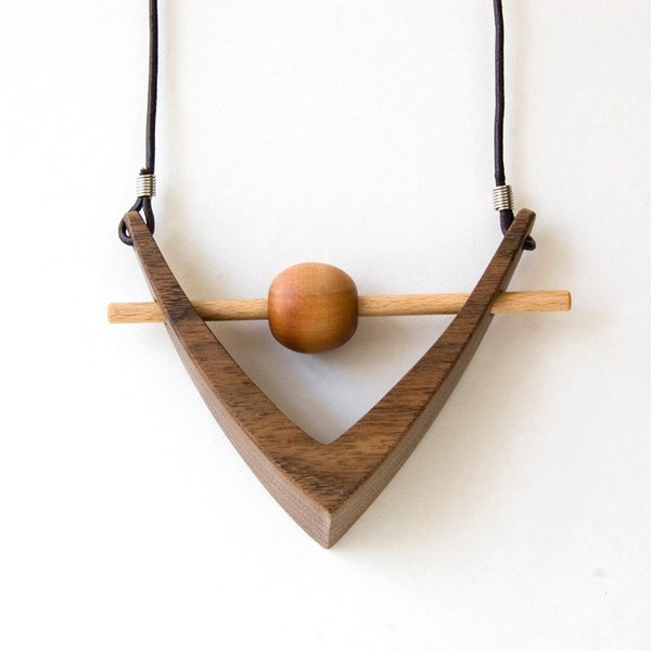 Wood Necklace - Etsy