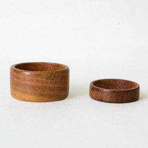 Wood Band Set, Promise Rings for Couples, Personalized Ring - Etsy