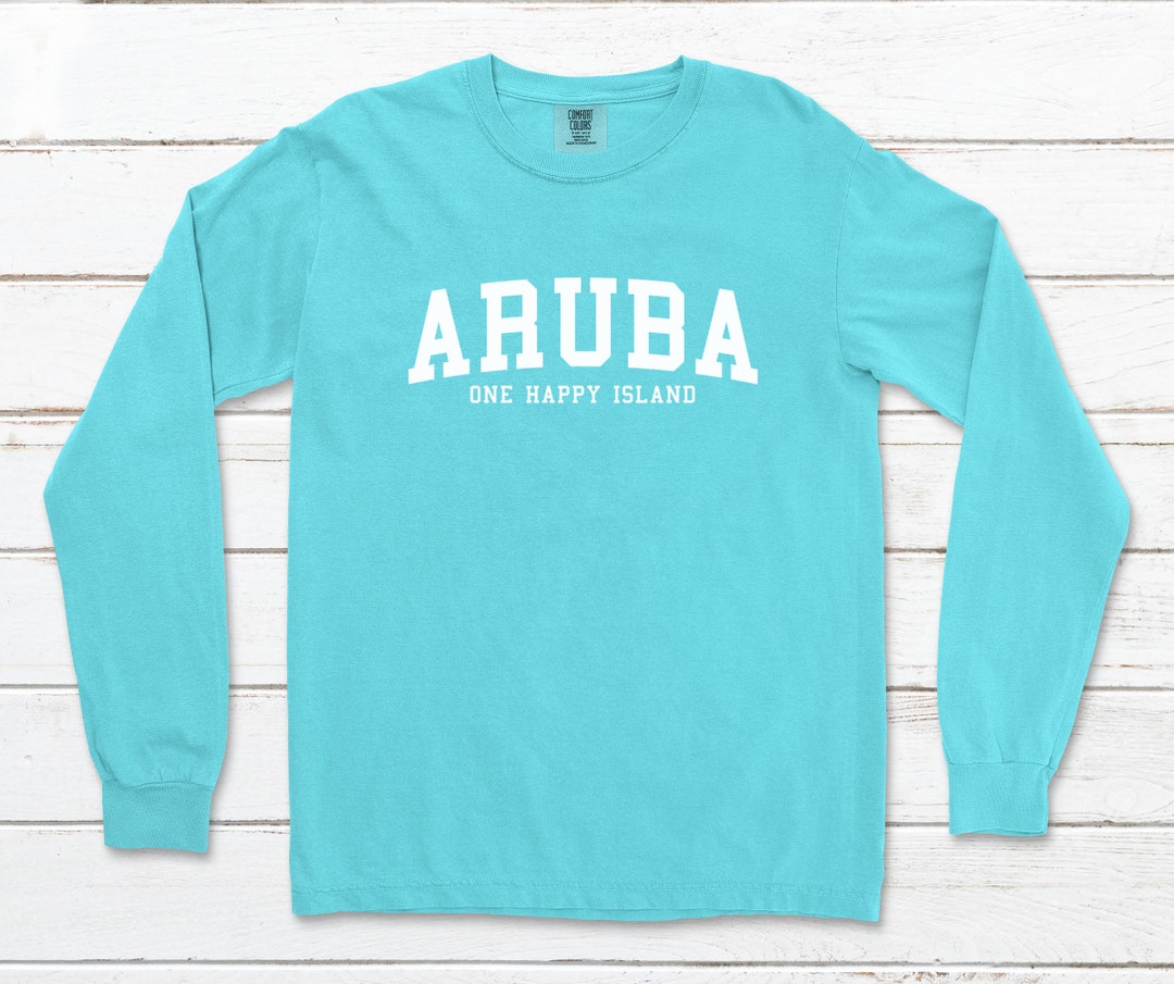 Comfort Colors Aruba One Happy Island Long Sleeve T-shirt. - Etsy