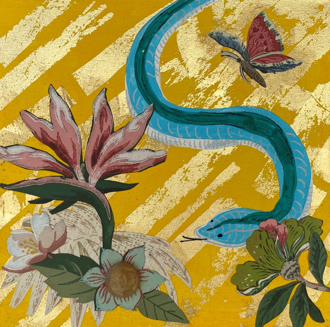 Original Art -solar Plexus Chakra and Snake Spirit Animal - Etsy