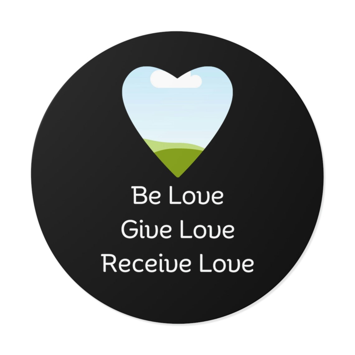 Round Vinyl Stickers "be Love...." - Etsy