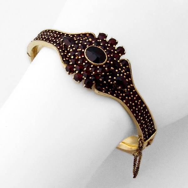 Garnet Bangle - Etsy