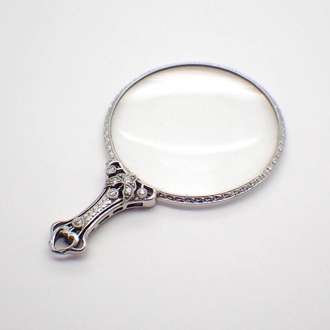 Platinum and Diamond Magnifying Glass - Etsy
