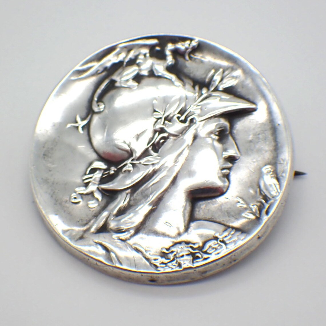 Mars Roman God Medallion Brooch Unger Brothers Sterling Silver - Etsy