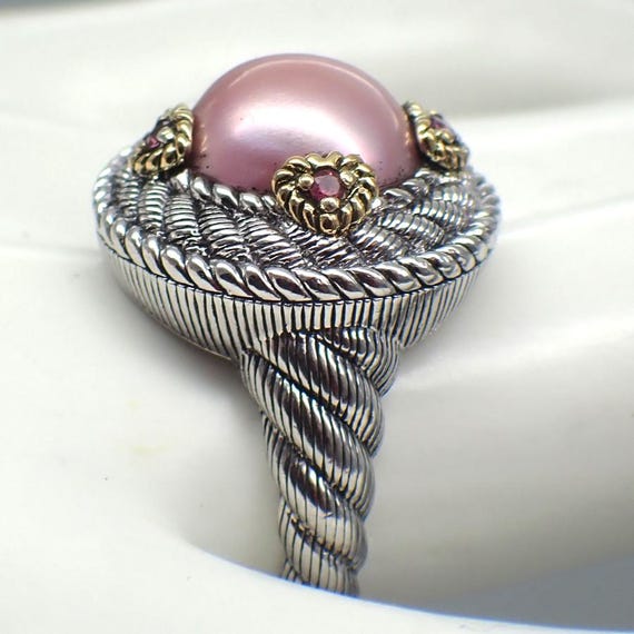 Judith Ripka Pink Mabe Pearl Ring Sterling Silver Siz… - Gem