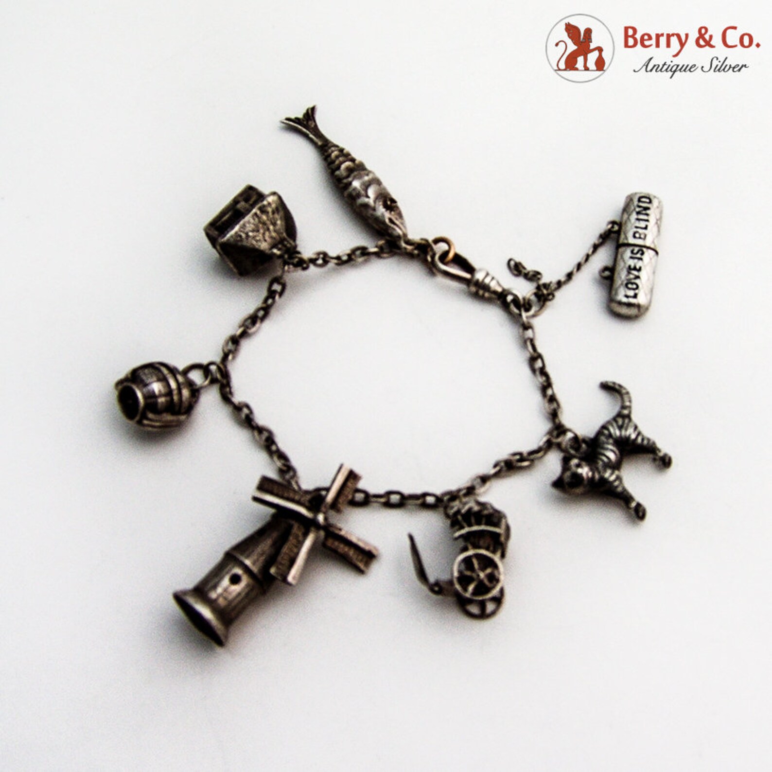 Figural Movable Charm Bracelet Sterling Silver - Etsy