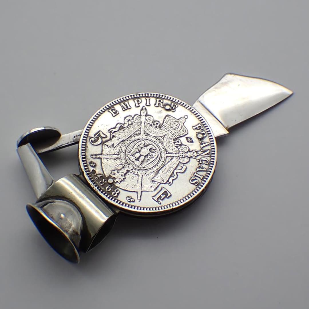 Cigar Cutting Tool Silver Coin Design Hermes Paris - Etsy