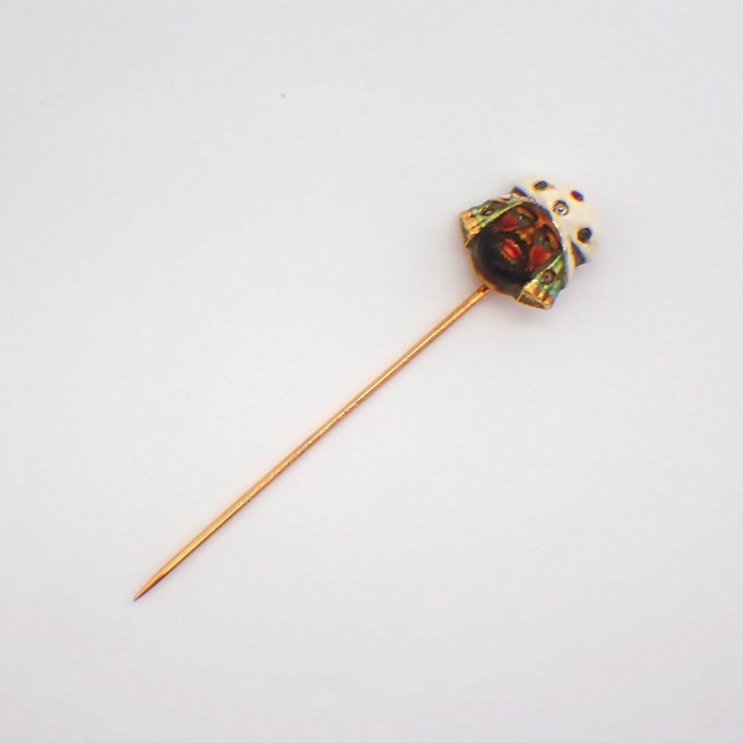 Antique Arab Man Sheikh Sultan Stick Pin 14K Gold Enamel Gemstones - Etsy