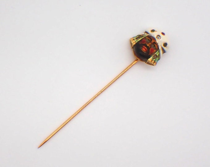 Antique Arab Man Sheikh Sultan Stick Pin 14K Gold Enamel Gemstones - Etsy