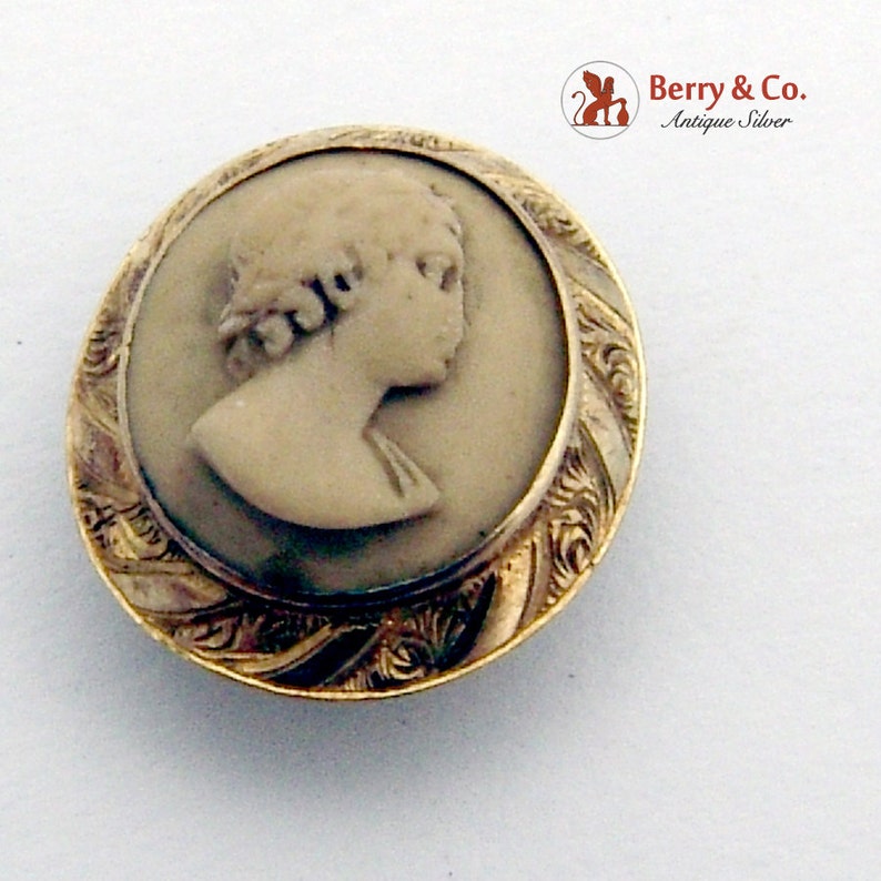 Antique High Relief Cameo Buttons Set Soft Stone 10K Gold 1870 - Etsy