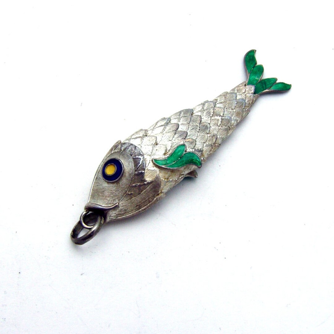 Fish Pendant Enamel 835 Silver Germany - Etsy