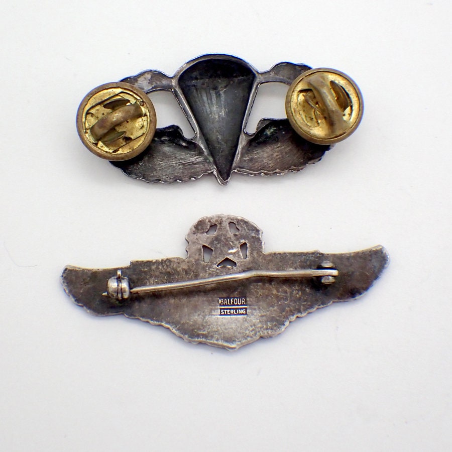 US Army Military Wing Badges Pair Sterling Silver - Etsy