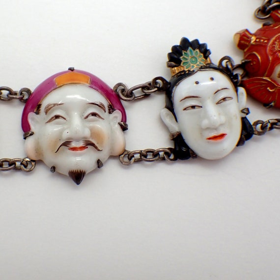 Toshikane Arita Porcelain Seven Gods Bracelet Sterlin… - Gem