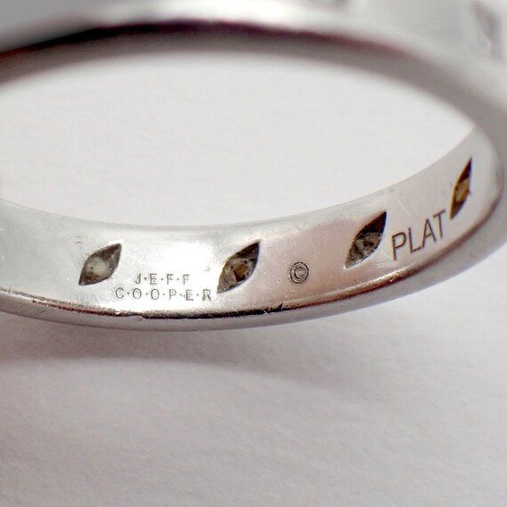 Princess Cut Diamond Stacking Band Ring Platinum - Gem