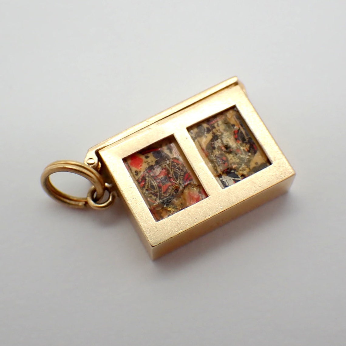Two Decks of Cards Charm Pendant 14K Yellow Gold - Etsy