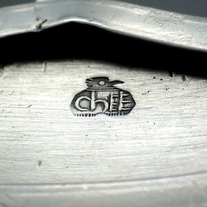 Navajo Turquoise Bracelet Mark Chee Hand Made Sterling Silver Mid ...