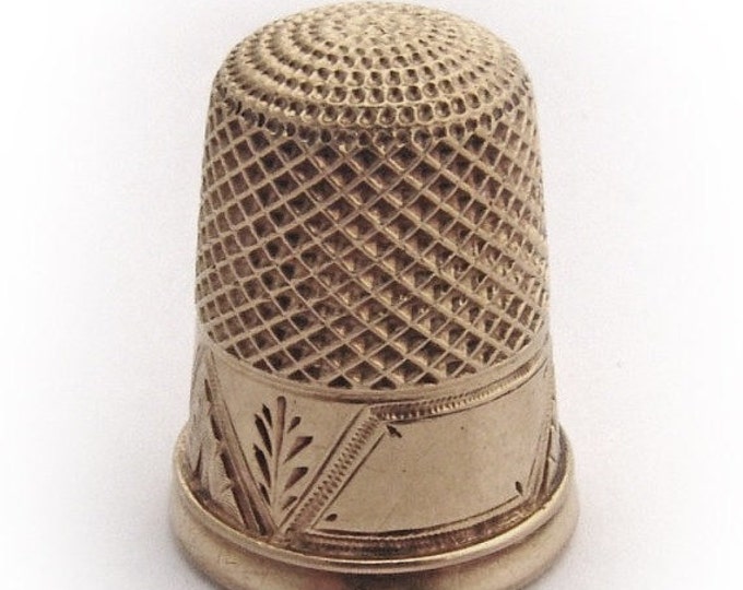 Sale Sale Antique Engraved Aesthetic Thimble 14K Gold 1880 - Etsy