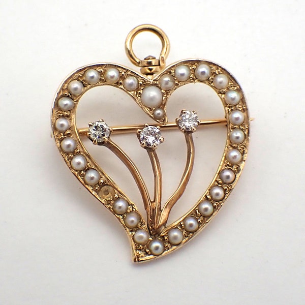 Heart Brooch - Etsy