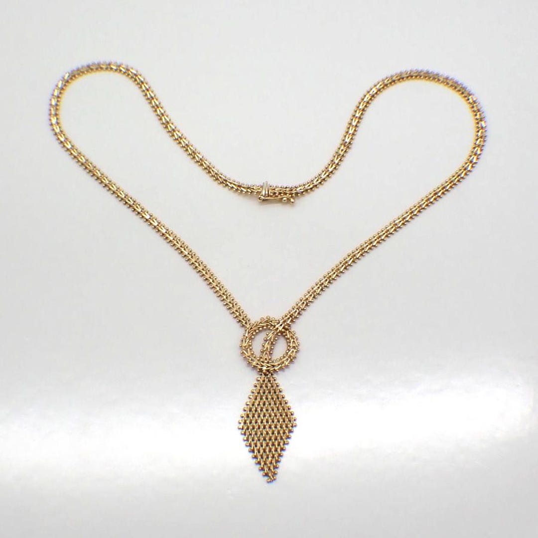 Snake Design Chain Necklace 14K Gold Mexico - Etsy