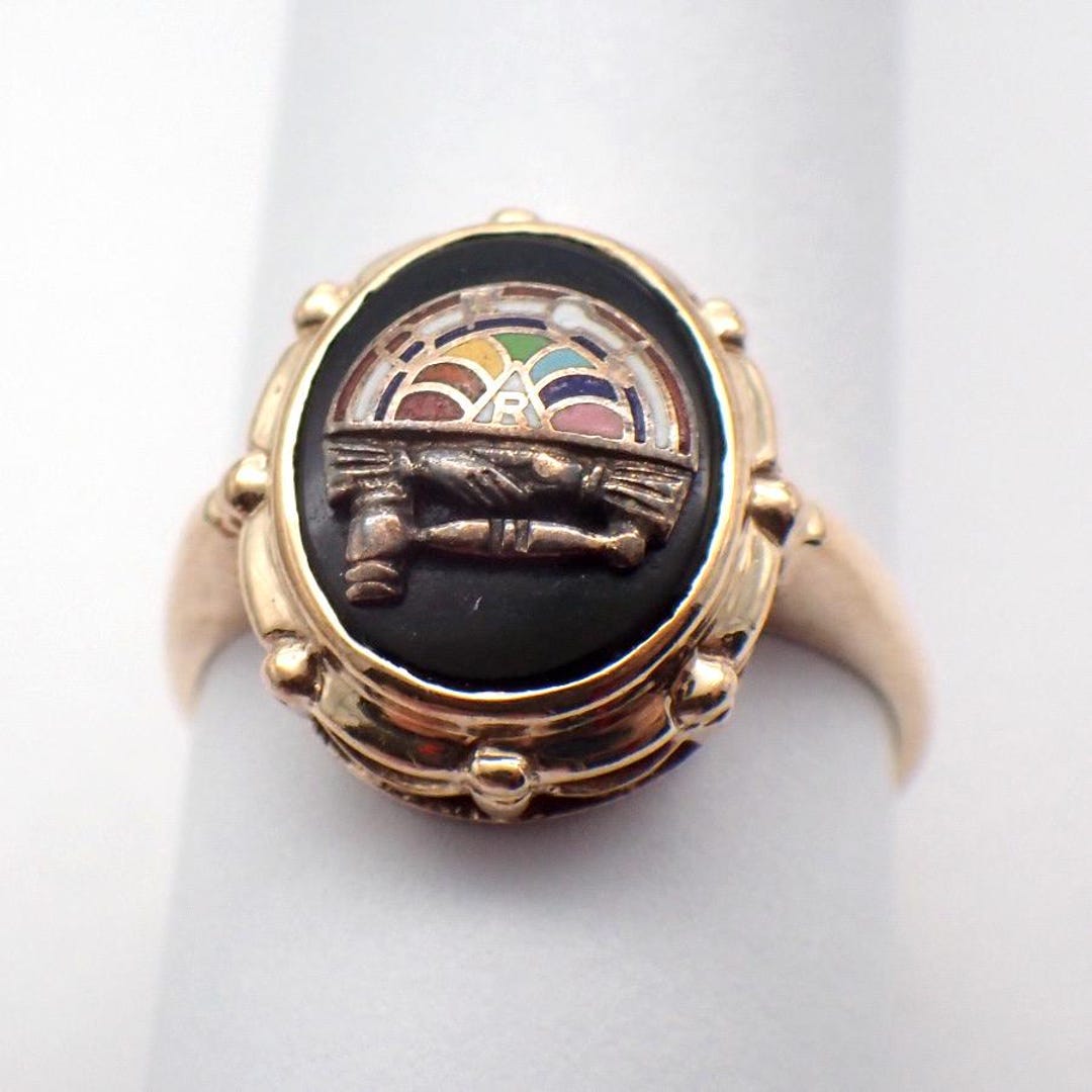 Masonic Ring 10K Gold International Order of the Rainbow for Girls - Etsy