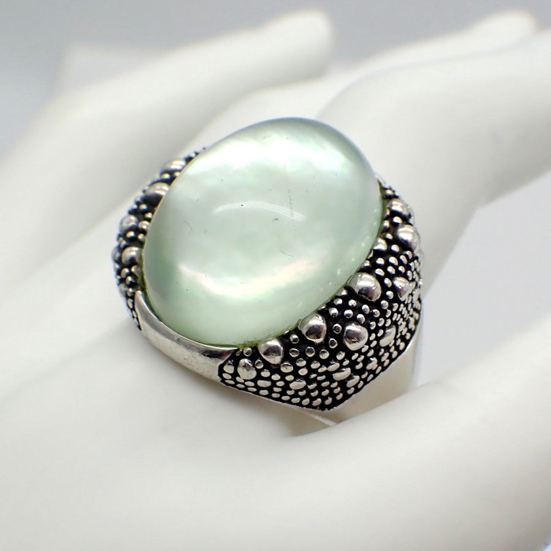 Michael Dawkins Starry Night Ring MOP Mint Quartz Doublet Sterling ...