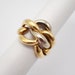 Woven Link Chain Design Ring Two Tone 18K Gold Italy - Etsy