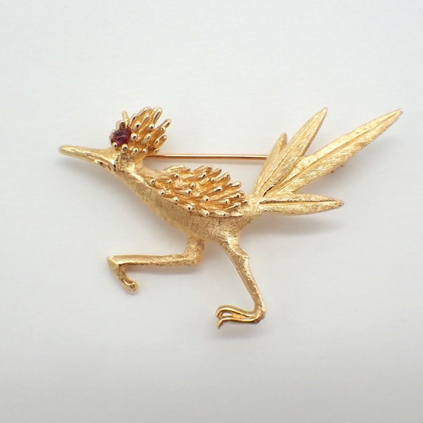 Gold Roadrunner Pin - Etsy