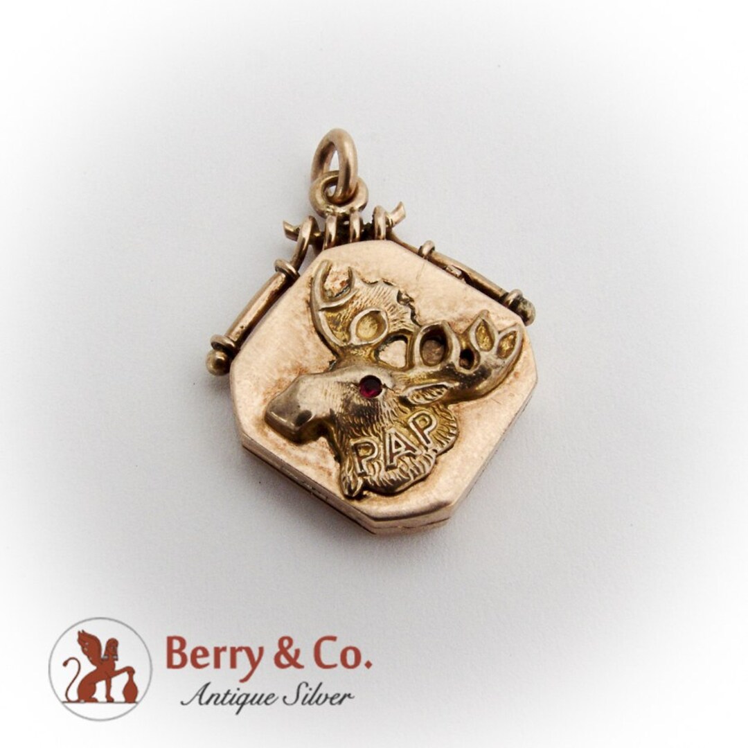 Antique Pap Loyal Order of Moose Locket 10K Gold - Etsy