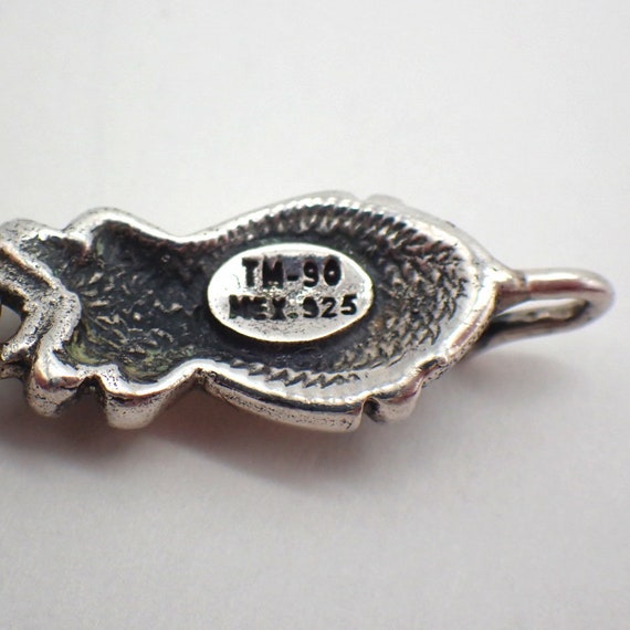 Figural Fish Link Chain Necklace Sterling Silver Mexi… - Gem