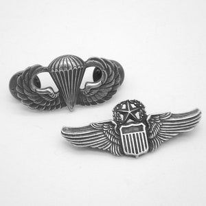 US Army Military Wing Badges Pair Sterling Silver - Etsy