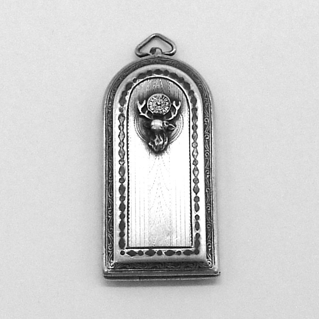 Elks Lodge Locket Pendant Marathon Sterling Silver Mono HJH - Etsy