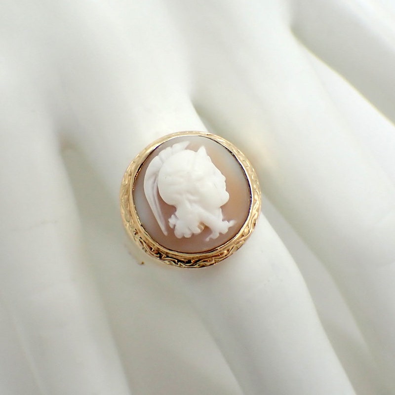 Carved Shell Ring - Etsy