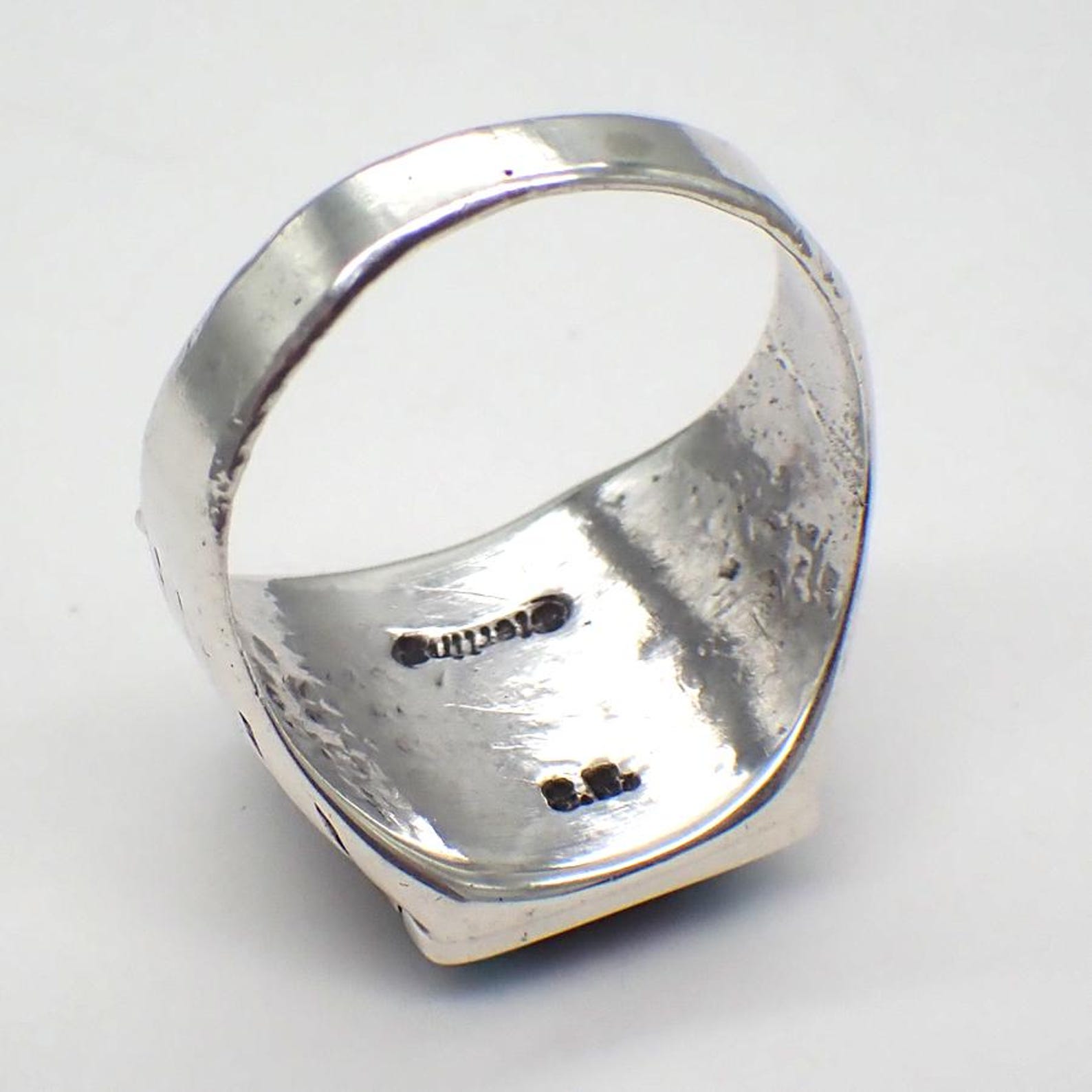 Tribal Style Multi Stone Mosaic Ring Sterling Silver - Etsy