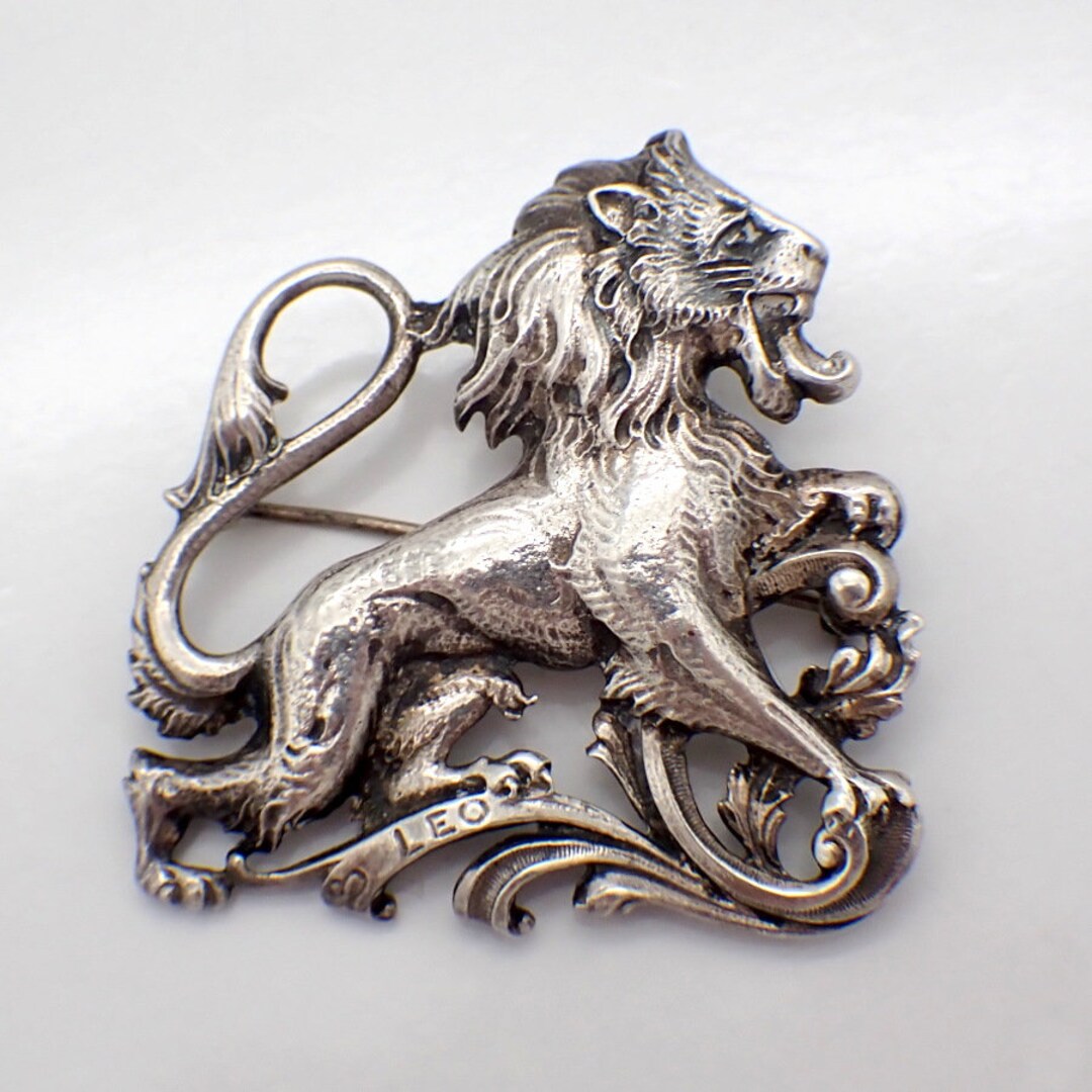 Guglielmo Cini Leo Zodiac Brooch Sterling Silver 1940s - Etsy
