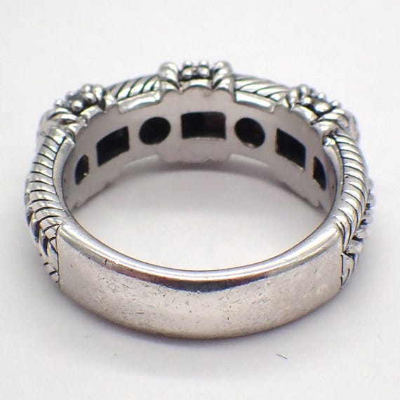 Judith Ripka Three Section Ring Sterling Silver CZ Si… - Gem