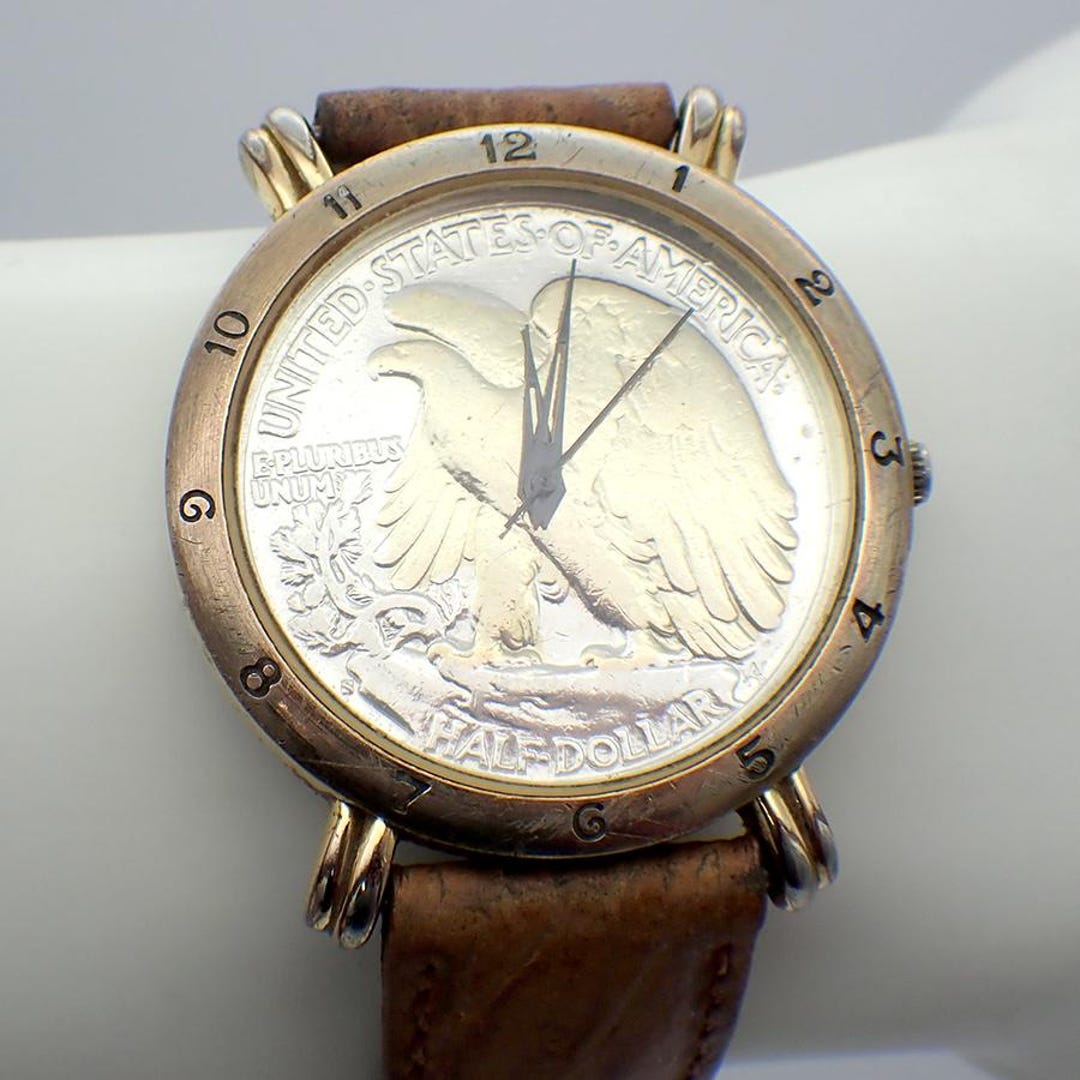US Half Dollar Wrist Watch S Mint Mark San Francisco Brittania ...
