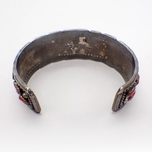 Navajo Coral Cuff Bracelet Melvin Chee Sterling Silver 1980 - Etsy