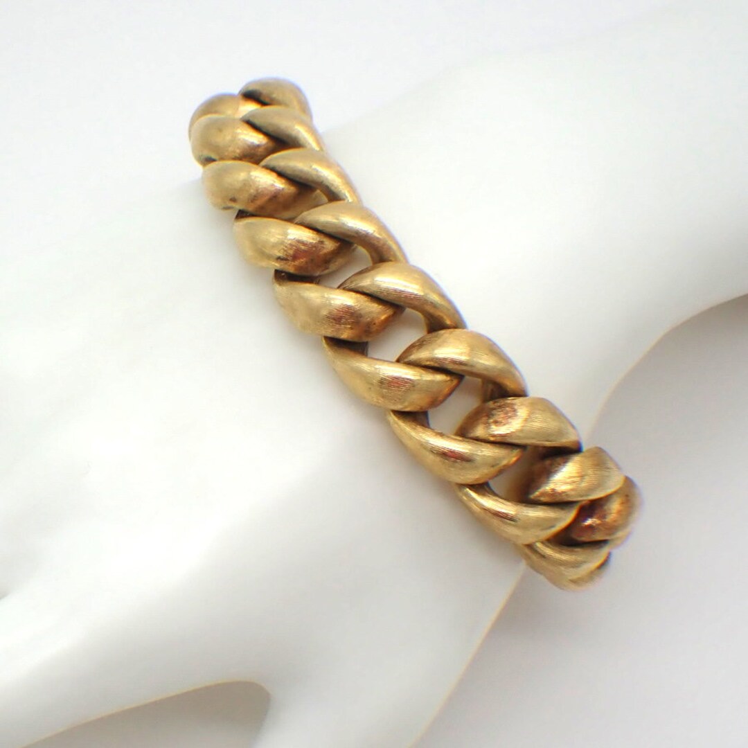 Thick Chunky Chain Bracelet 18K Yellow Gold - Etsy