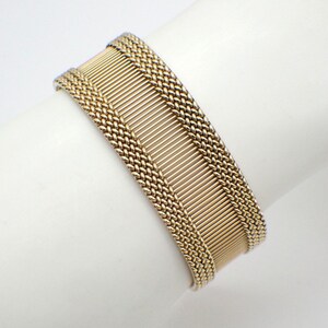 Flexible Mesh Bracelet Belt Design 14K Yellow Gold - Etsy