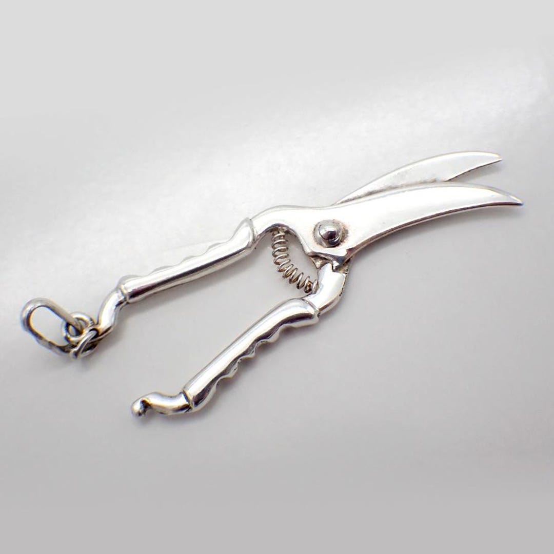 Garden Shears Pendant Movable Sterling Silver Italy - Etsy