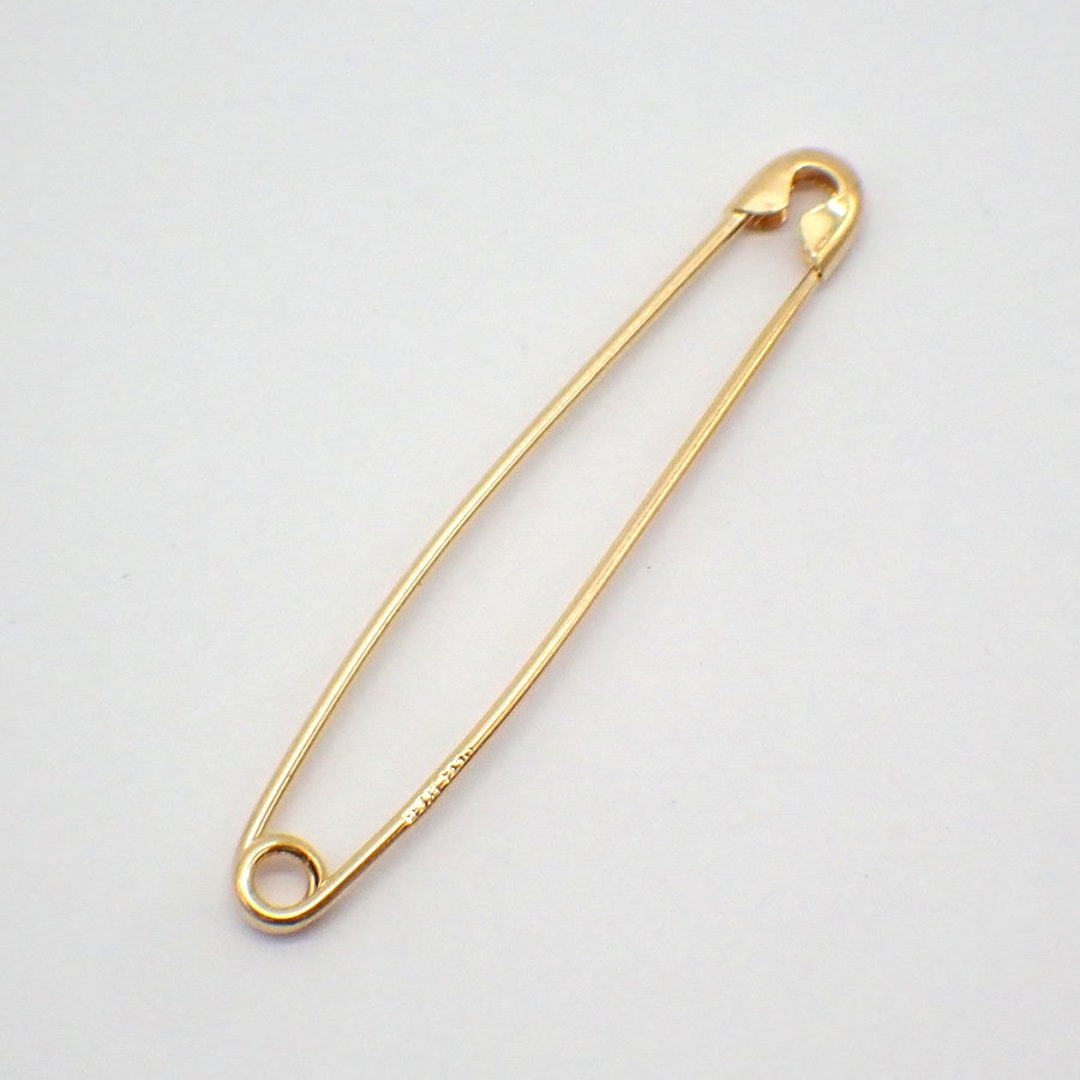 Safety Pin 14K Gold - Etsy