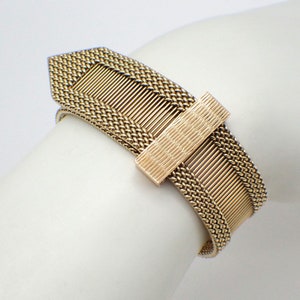 Flexible Mesh Bracelet Belt Design 14K Yellow Gold - Etsy