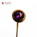 Antique Round Ornate Amethyst Stick Pin 14K Gold 1890 - Etsy