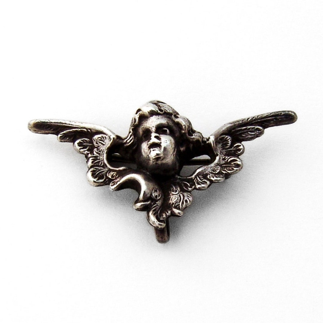 Cherub Pin Watch Holder William Kerr Sterling Silver 1900 - Etsy
