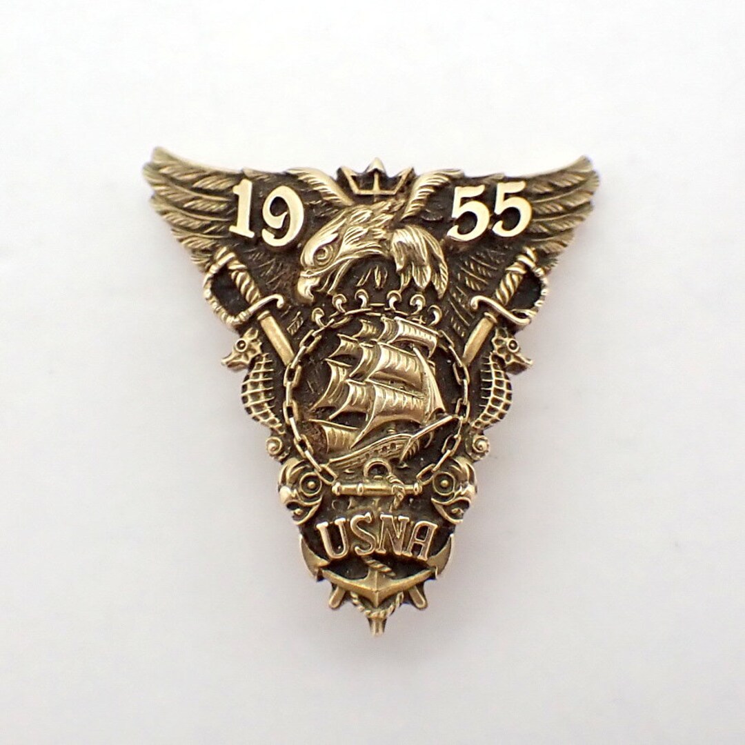 USNA 1955 Graduate Pin 14K Gold Balfour - Etsy
